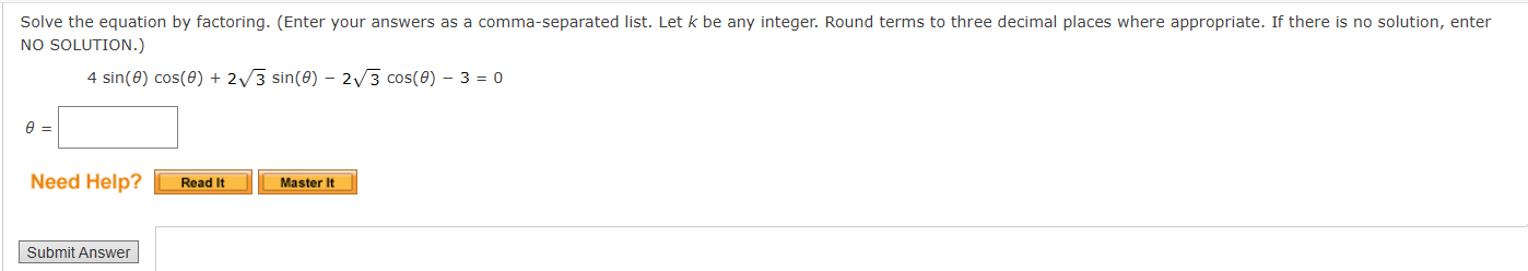 Solved k be ﻿any integer. Round terms to ﻿three decimal | Chegg.com