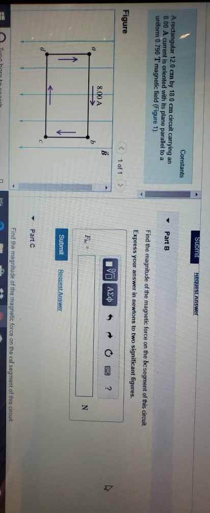 Solved Problem 9 Constants Part A A rectangular 120 cm by | Chegg.com