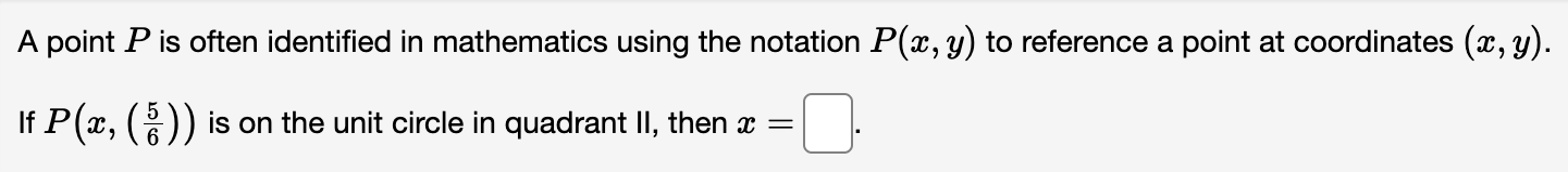 Solved A point P is often identified in mathematics using | Chegg.com