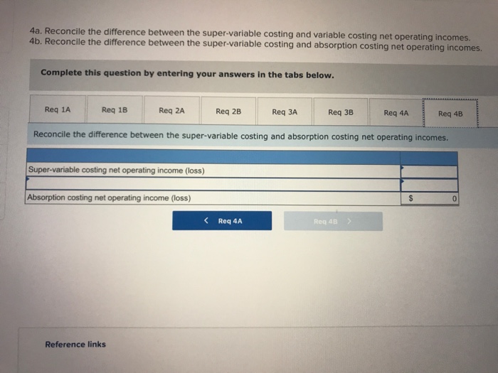 Solved 4 Problem 6A-5 Super-Variable Costing, Variable | Chegg.com