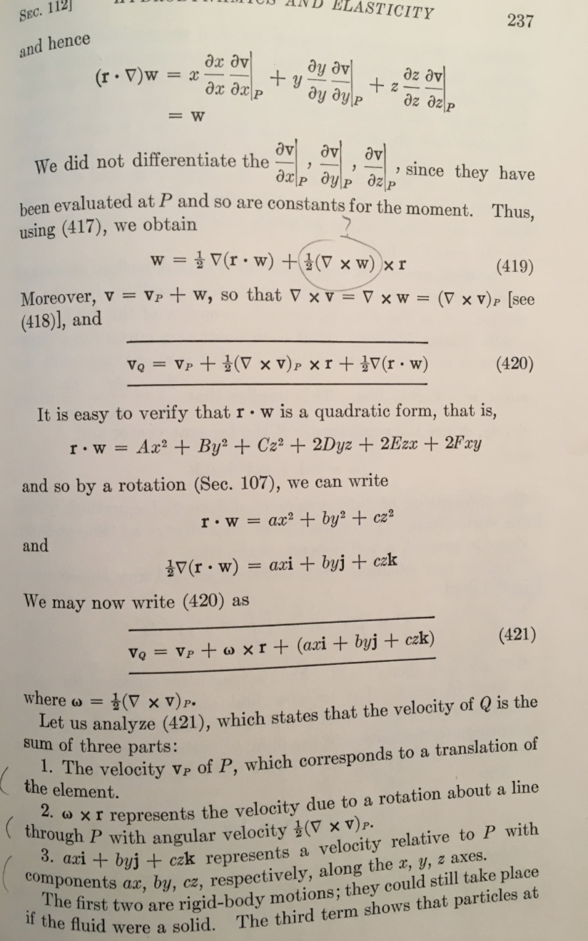Solved 112. The General Motion of a Fluid. Let us consider | Chegg.com