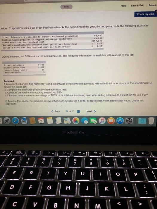 Solved Help Save & Exit Submit Check my work anden | Chegg.com