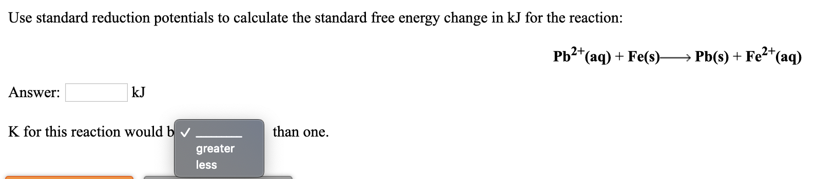 Solved Use standard reduction potentials to calculate the | Chegg.com