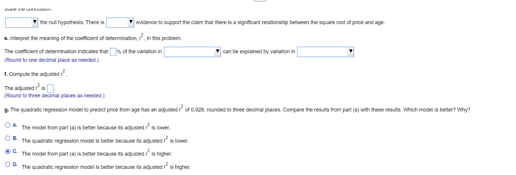 Solved perform a regression analysis. Complete parts (a) | Chegg.com