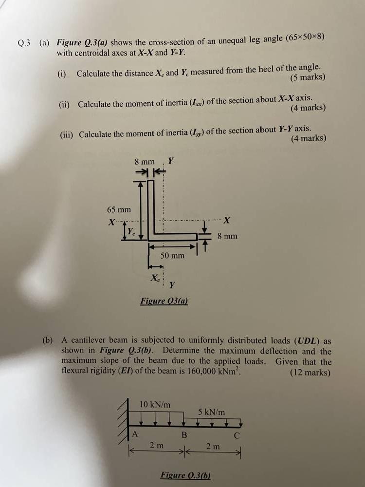 Solved Q.3 (a) Figure Q.3(a) shows the cross-section of an | Chegg.com