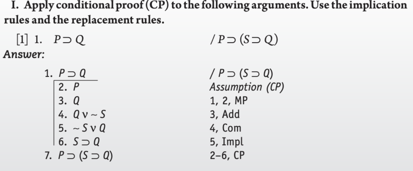 Solved I. Apply conditional proof (CP) to the following | Chegg.com