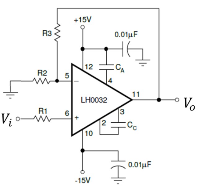 Solved The circuit shown is a Non-Inverting Amplifier using | Chegg.com