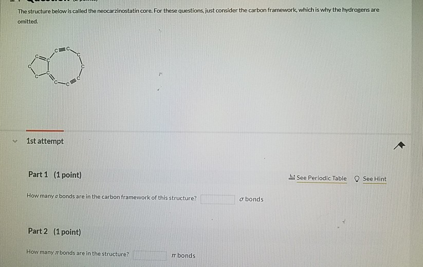 Solved The structure below is called the neocarzinostatin | Chegg.com