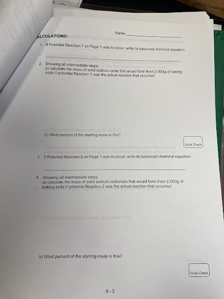 Wark Check c) If 3.0 g oxygen completely reactad hnw | Chegg.com