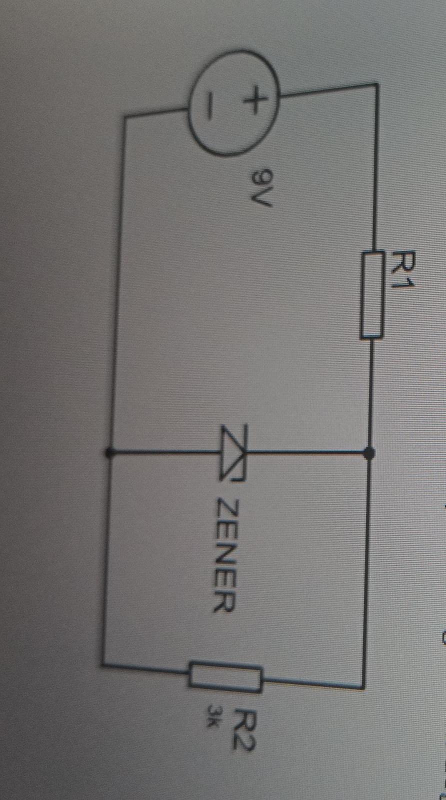 In given zener circuit, Vz=5V, Pz=30Mw. Calculate R1 | Chegg.com