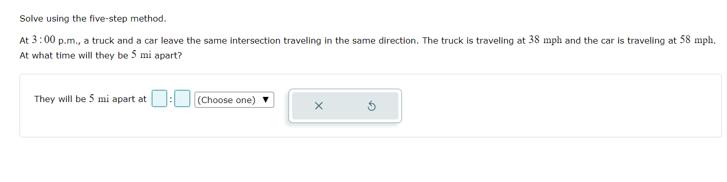 Solved Solve using the five-step method. At what time will | Chegg.com