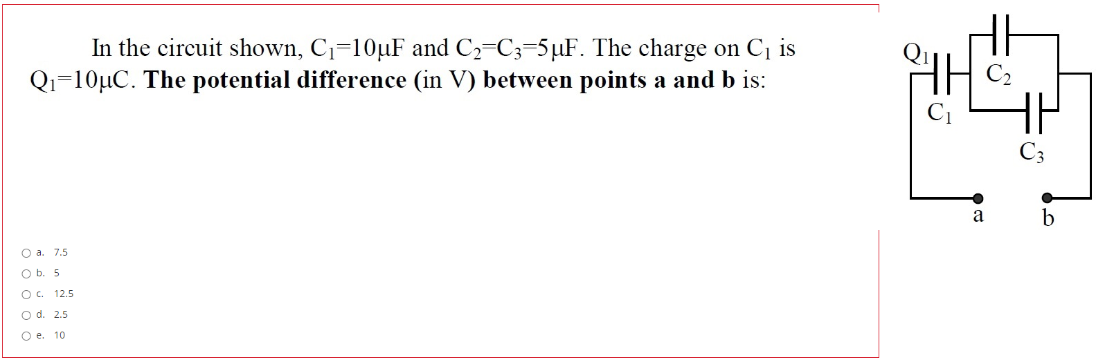 Solved In the circuit shown, C1=10uF and C2=C3=5uF. The | Chegg.com