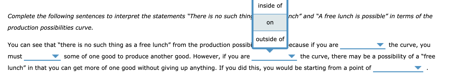 Solved Complete the following sentences to interpret the | Chegg.com