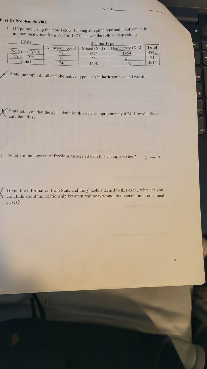 Solved Part II: Problem SolvingQuestion 1(15 ﻿points) ﻿Using | Chegg.com