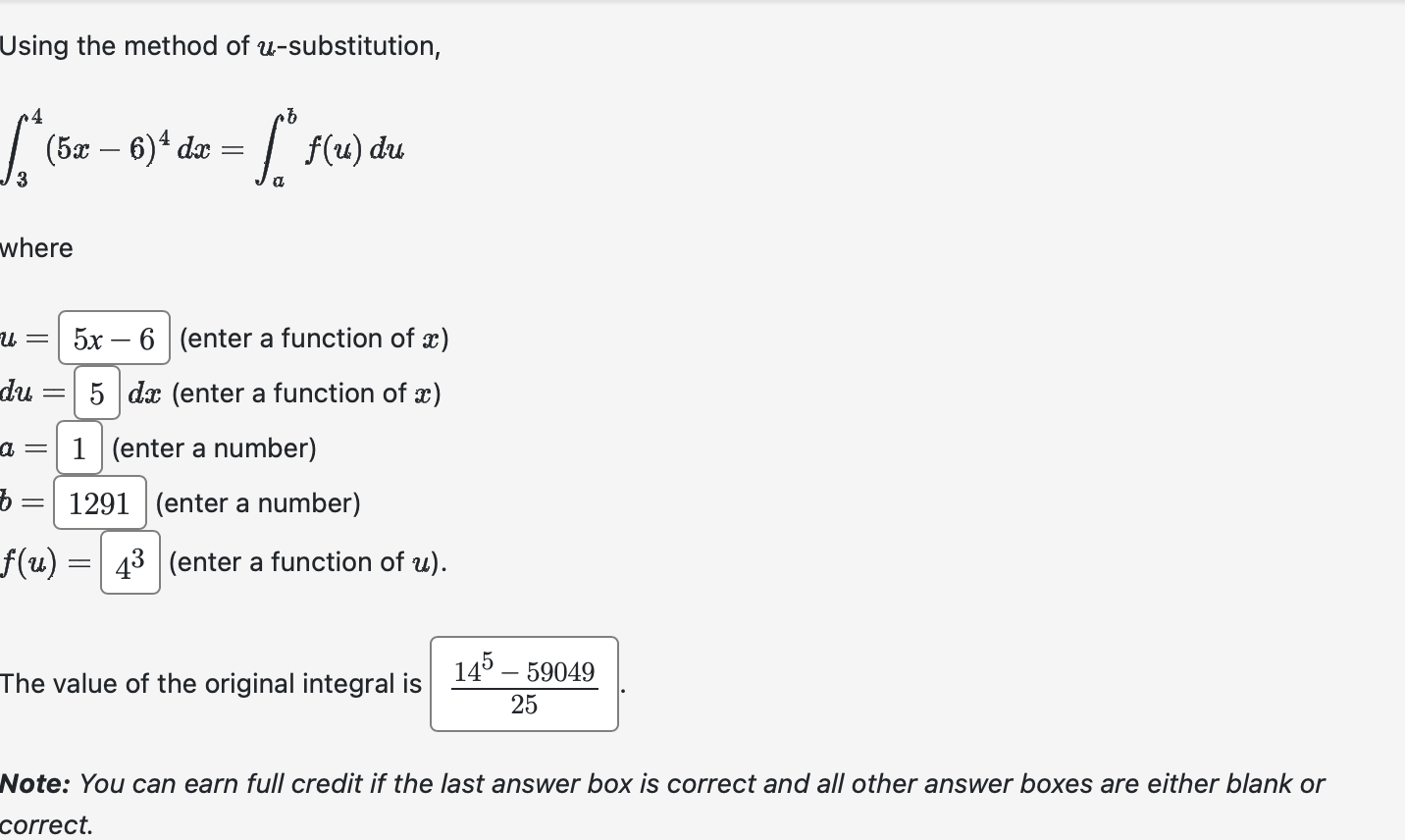 Solved Using the method of u-substitution, | Chegg.com