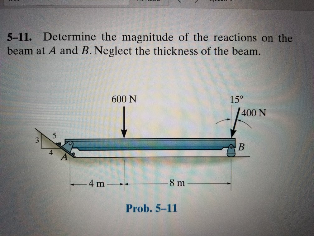 Answered: 5-11. Determine the magnitude of the reactions on Answered: 5-11. Determine the magnitude of the reactions on