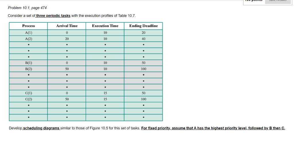 Problem 10.1, page 474 Consider a set of three | Chegg.com