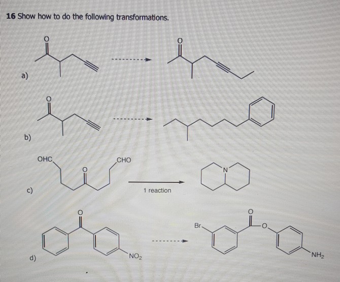 Solved 16 Show how to do the following transformations. b) | Chegg.com