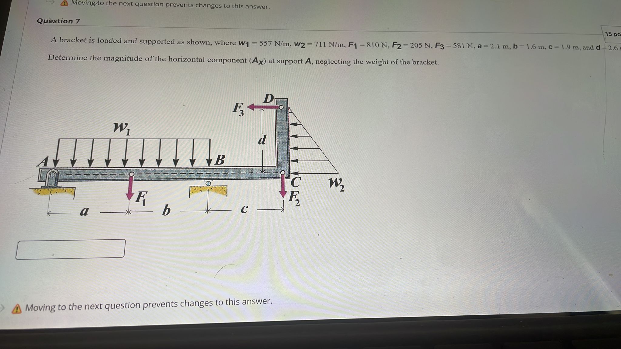 Solved A bracket is loaded and supported as shown, where | Chegg.com