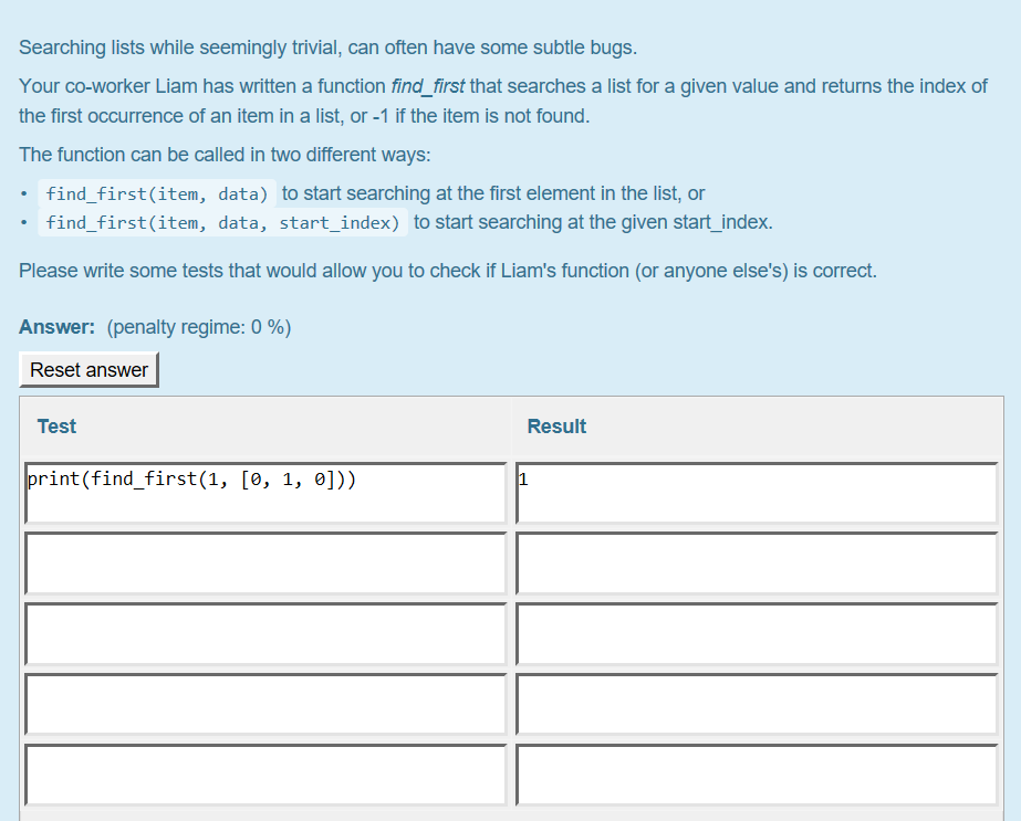 Solved Searching lists while seemingly trivial, can often | Chegg.com