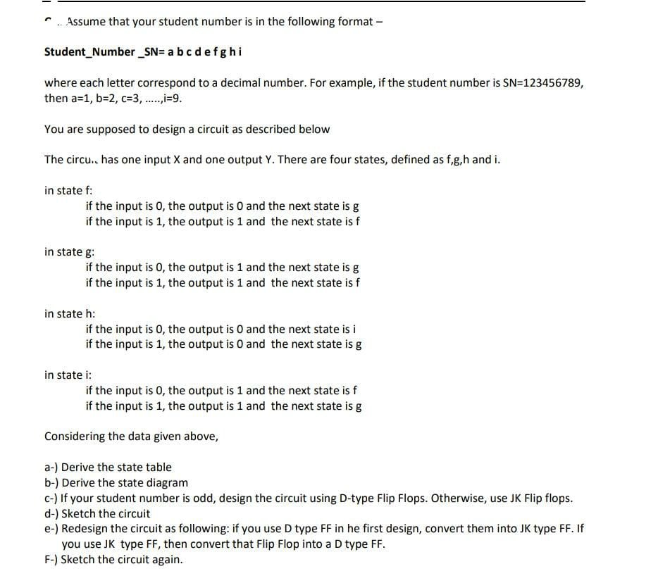 Solved .. Assume that your student number is in the | Chegg.com