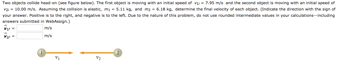 Solved Two Objects Collide Head On See Figure Below Th