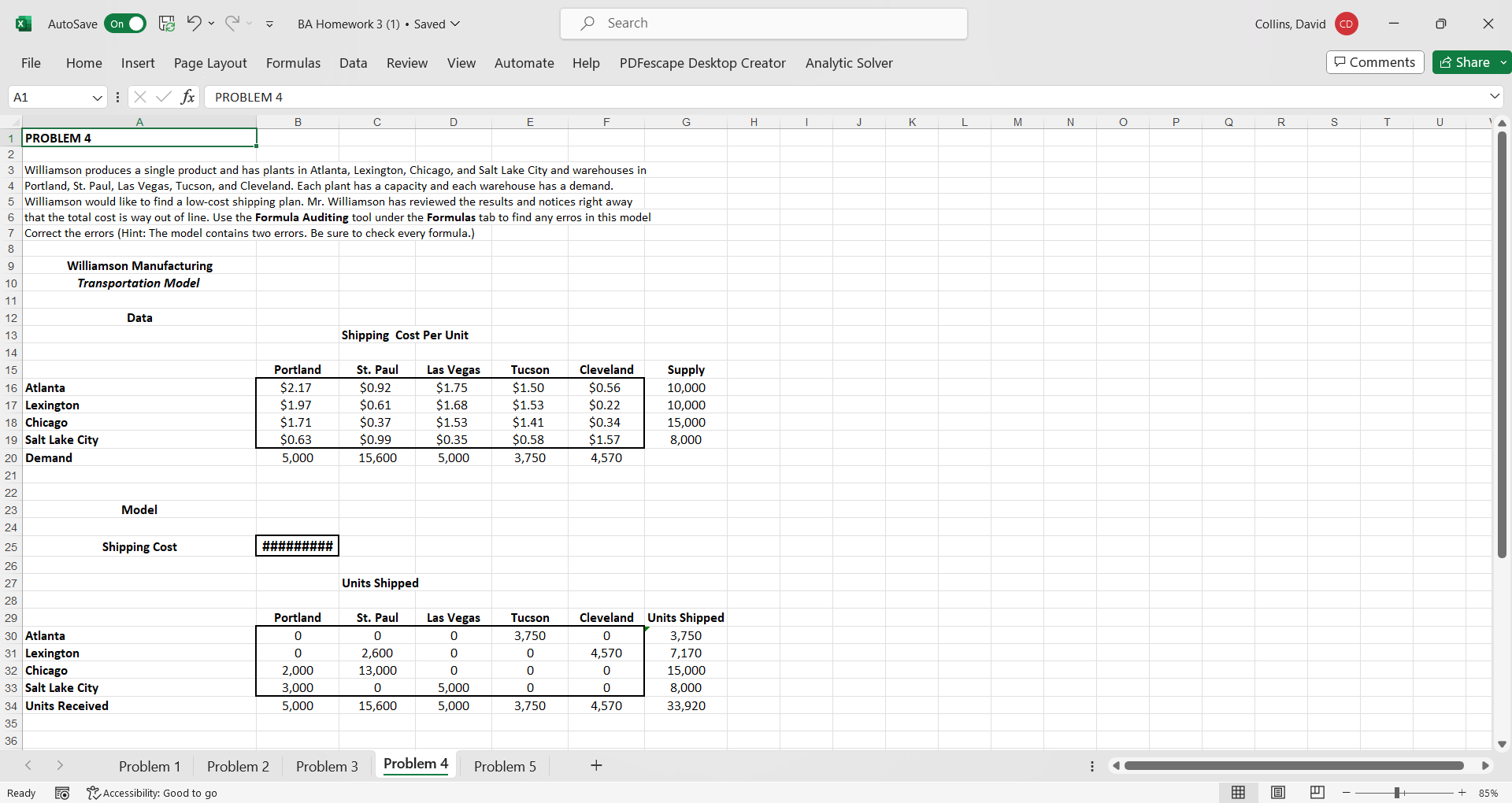 Collins, David File Home Insert Page Layout Formulas | Chegg.com