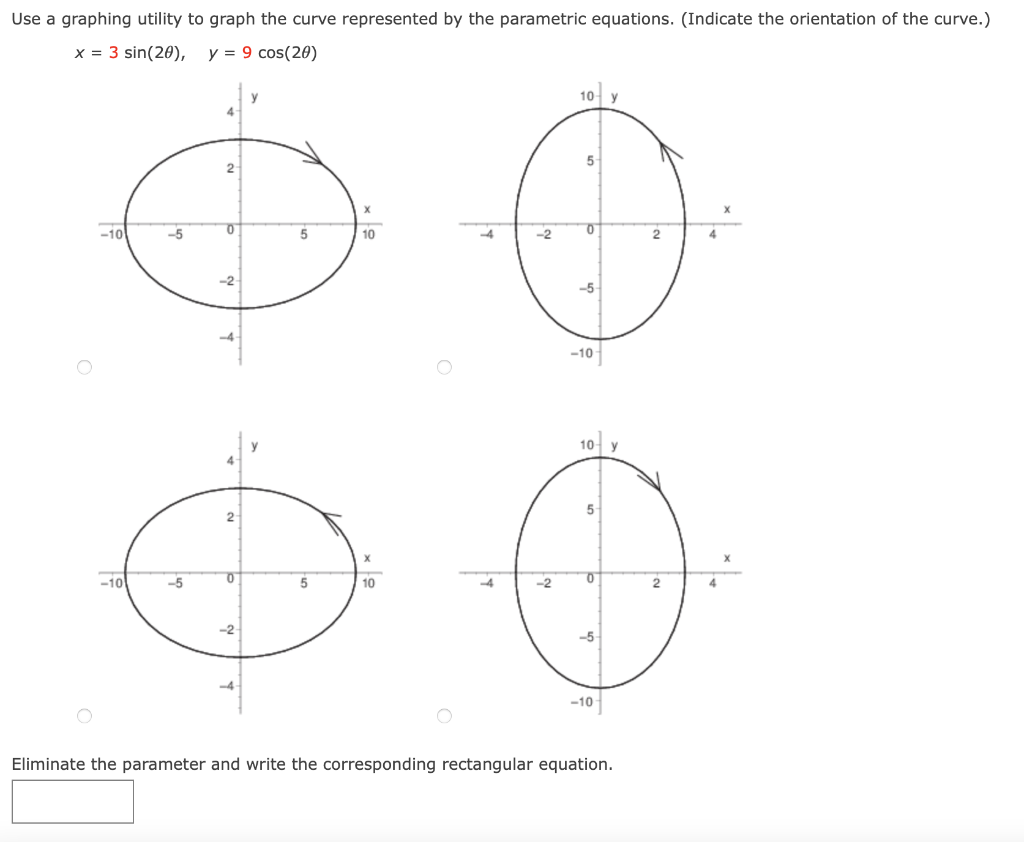 Solved Use a graphing utility to graph the curve represented | Chegg.com