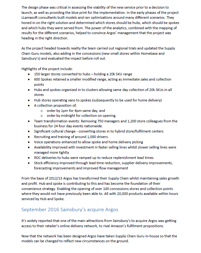 Case Study Argos are a £5.7bn general merchandise | Chegg.com