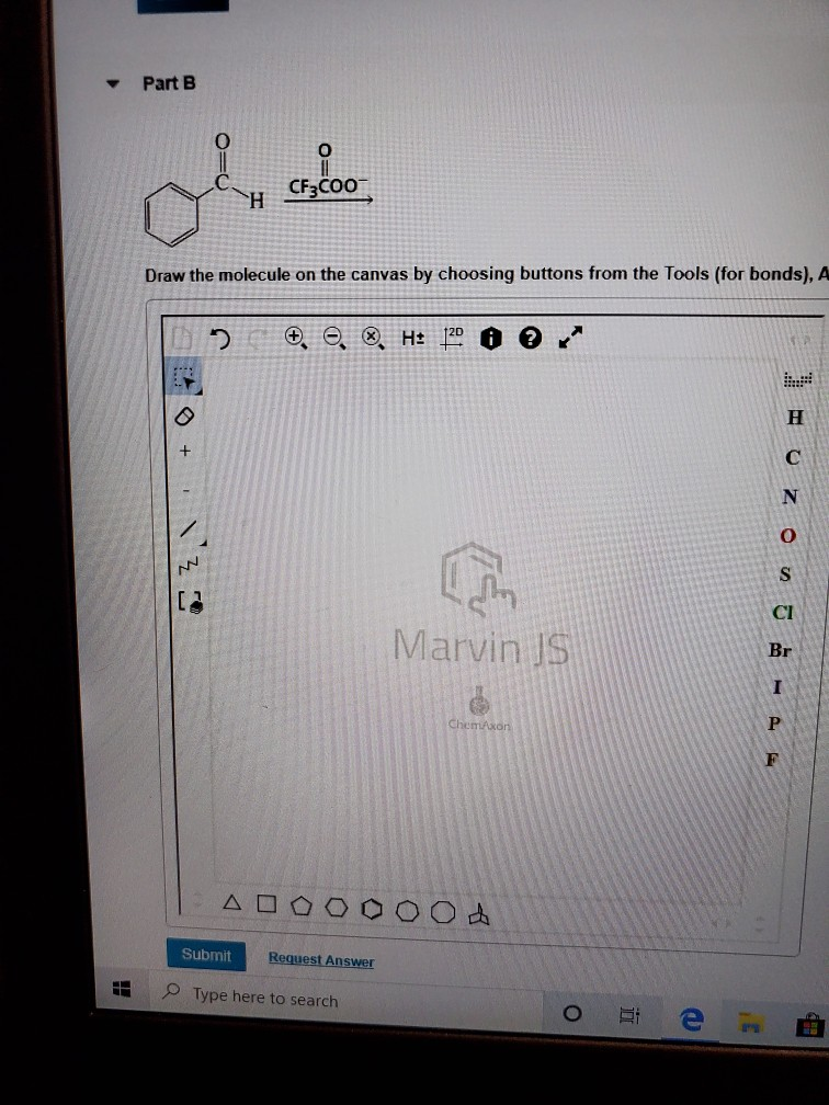 Solved Part A CF3C00 CH CH3 Draw the molecule on the canvas | Chegg.com