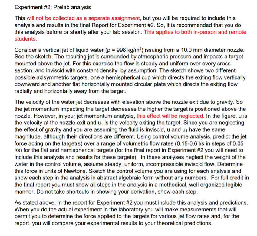 Solved Experiment #2: Prelab analysis This will not be | Chegg.com