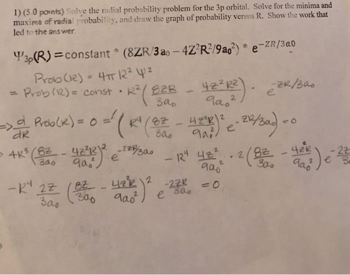 Solved Solve the radial probability problem for the 3p | Chegg.com