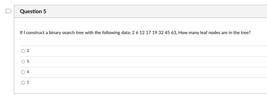 Solved JAVA LANGUAGE QUESTION ASAP If I construct a binary | Chegg.com