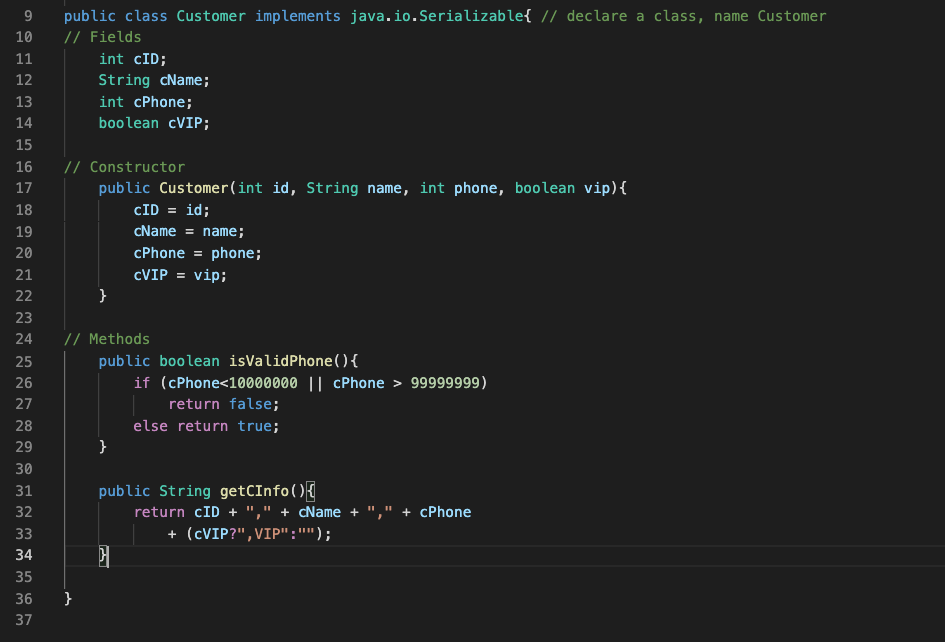 Solved Java File Customer Java Public Class Customer