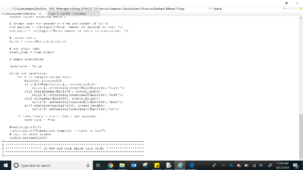 Beginner computer science python class. studying for | Chegg.com
