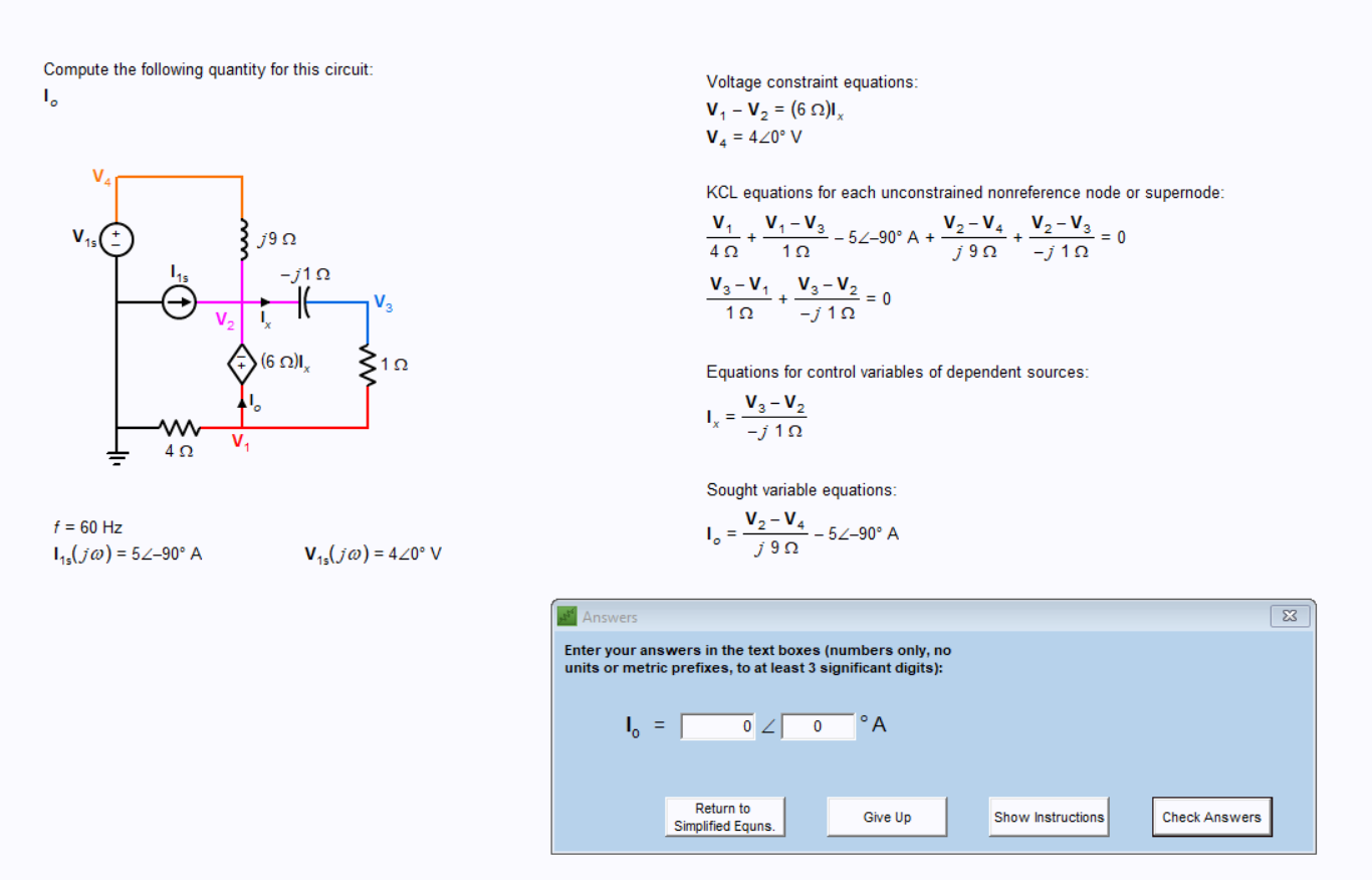 Solved Compute the following quantity for this circuit: 1. | Chegg.com