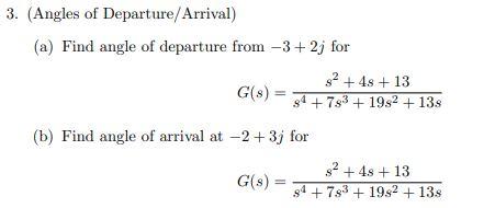 Solved 3. (Angles of Departure/Arrival) (a) Find angle of | Chegg.com