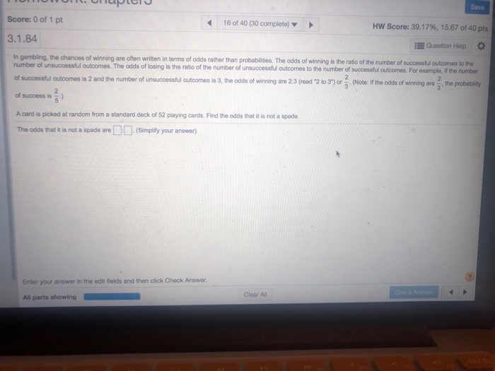 Solved Save Score 0 Of 1 Pt 16 Of 40 30 Complete Hw