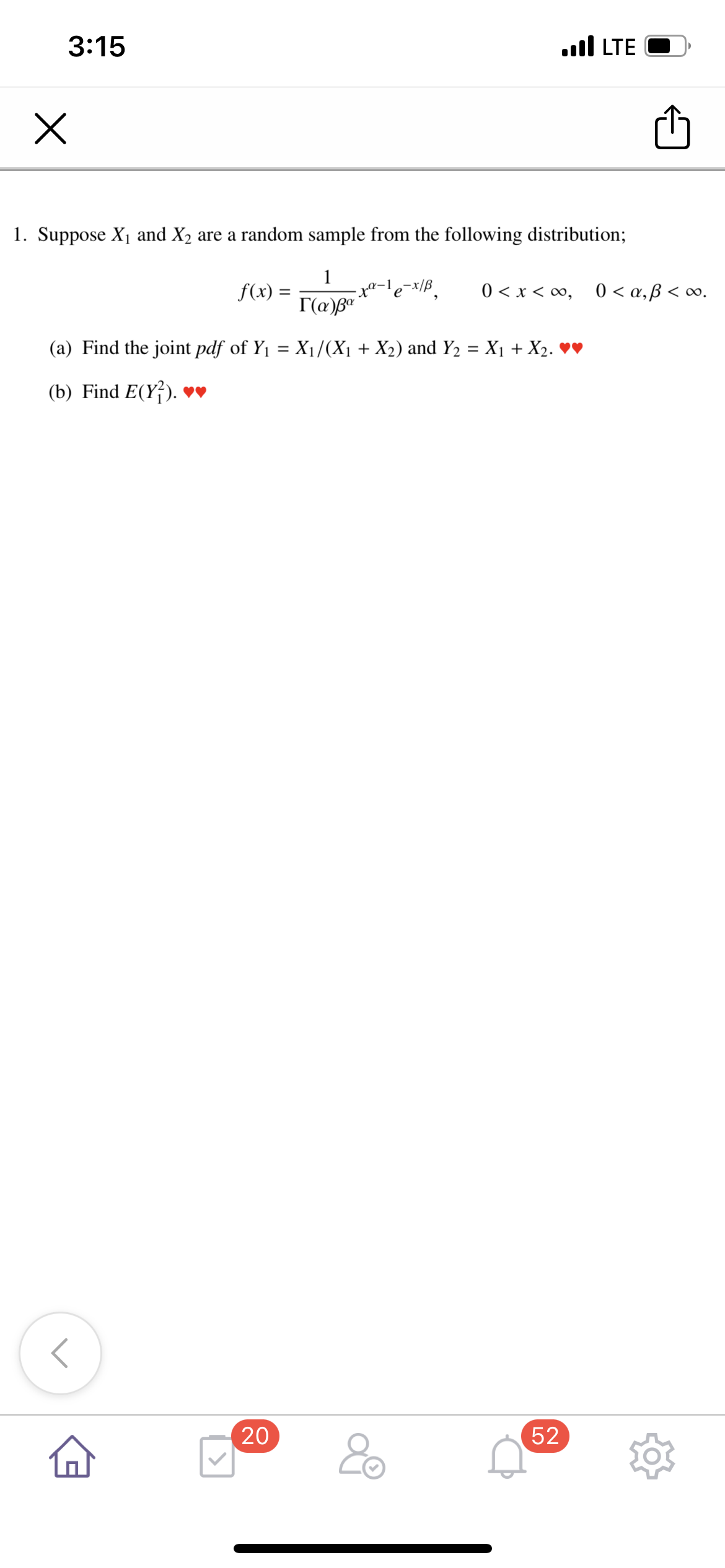 Solved 1. Suppose X1 and X2 are a random sample from the | Chegg.com