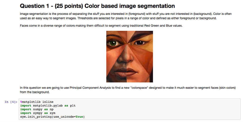 Question 1 - (25 points) Color based image | Chegg.com