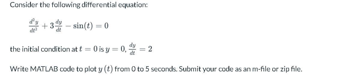 Solved Consider the following differential equation: | Chegg.com