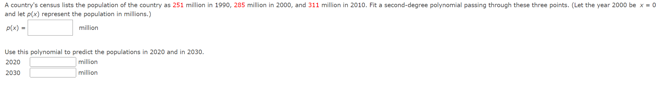 Solved A country's census lists the population of the | Chegg.com