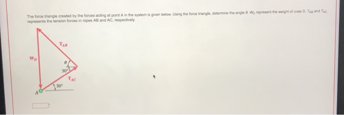 Solved Wo represent the weight of crate D. Tan and T forces | Chegg.com
