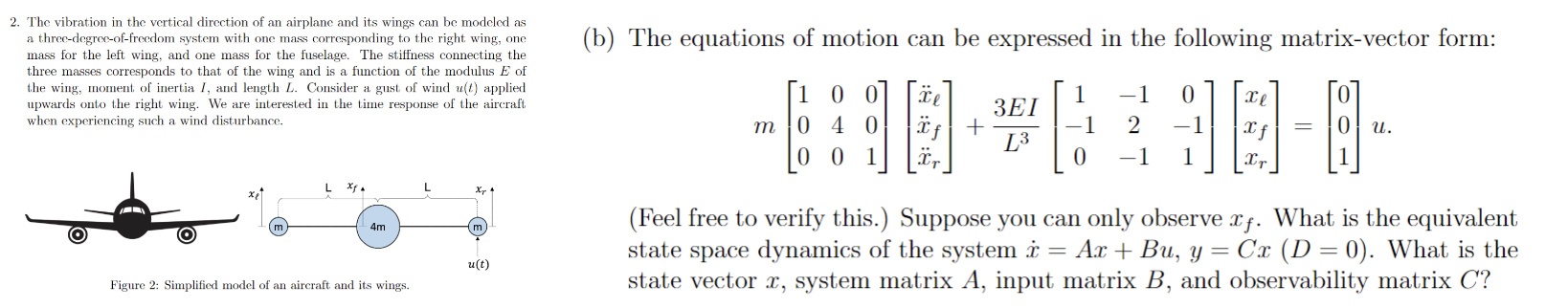 Solved The vibration in the vertical direction of an | Chegg.com