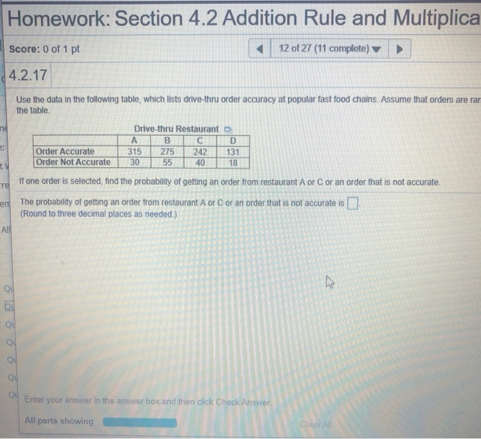 Solved Homework: Section 4.2 Addition Rule and Multiplica 12 | Chegg.com