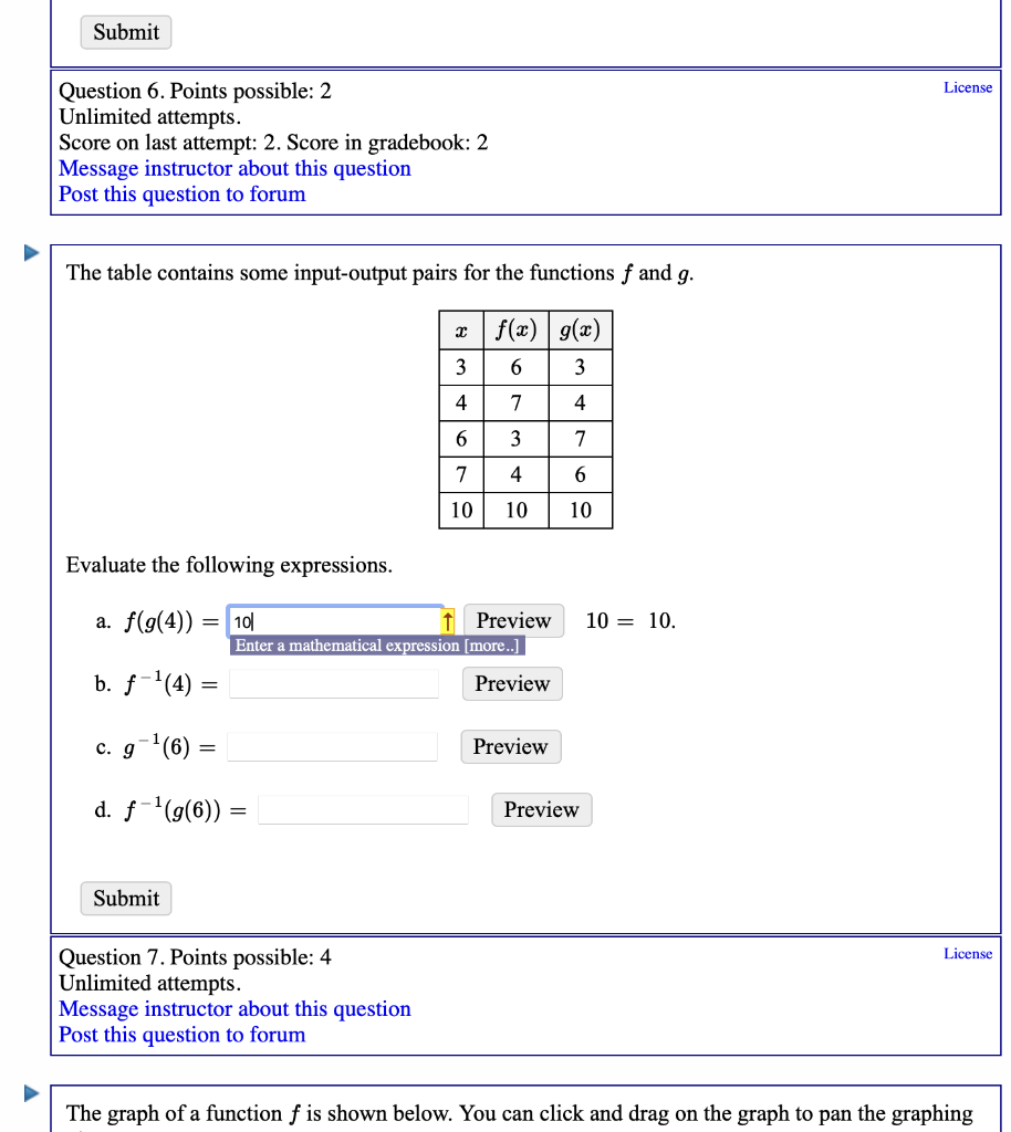 Solved Question 6. Points possible: 2 Unlimited attempts. | Chegg.com