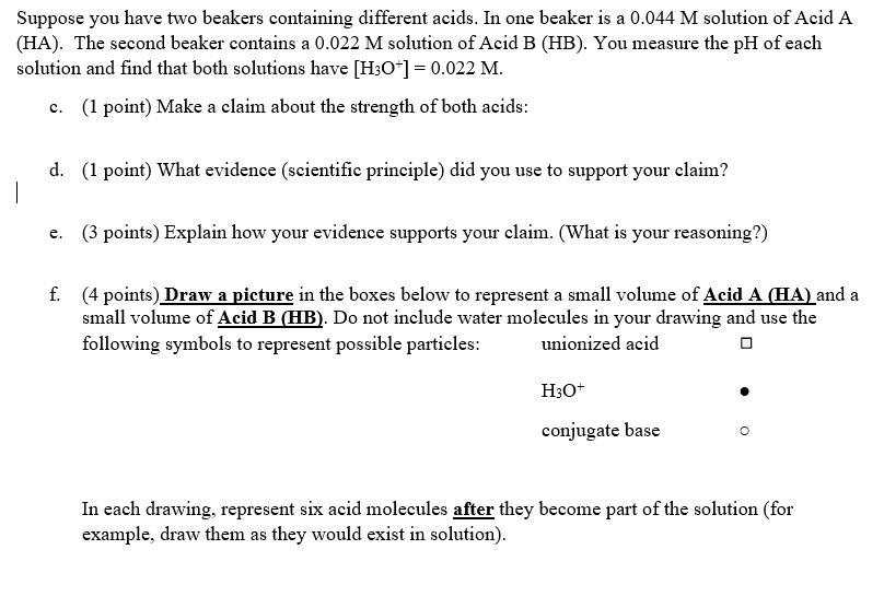 Solved Suppose you have two beakers containing different | Chegg.com