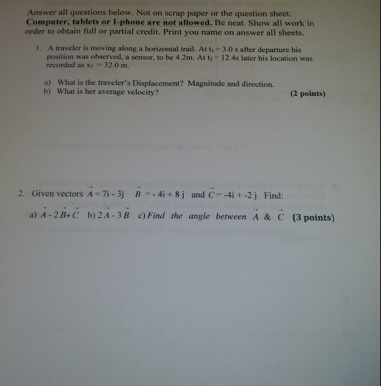 Solved Answer all questions below. Not on scrap paper or the | Chegg.com