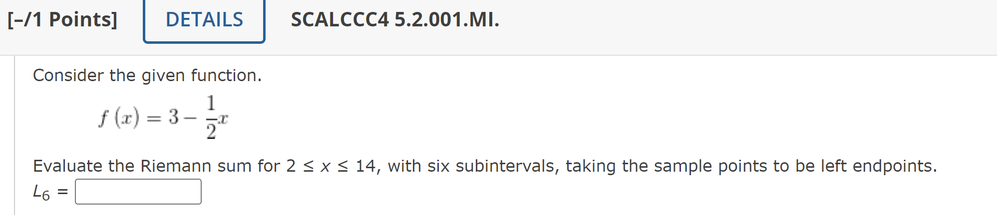 Solved Consider the given function. f(x)=3−21x Evaluate the | Chegg.com