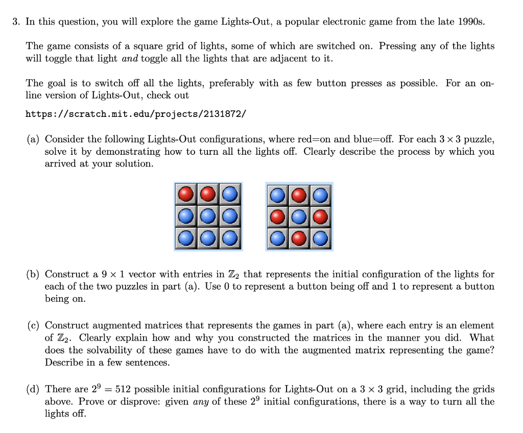 Solved 3. In this question, you will explore the game | Chegg.com